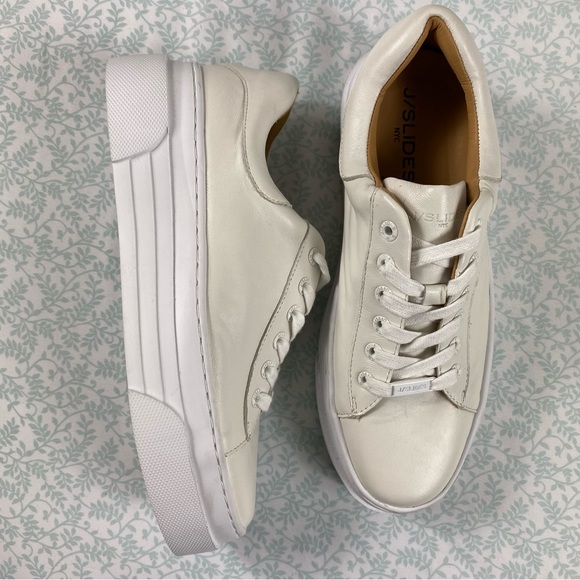 J Slides | Shoes | Jslides Amanda Low Top Off White Platform Sneaker ...